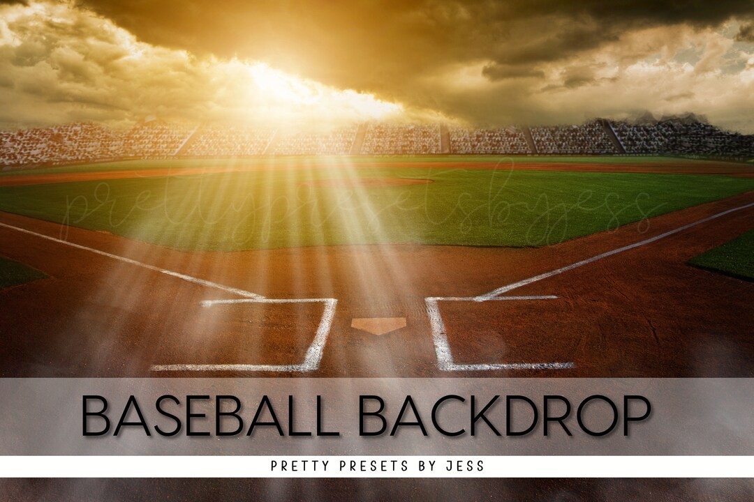 Baseball Digital Backdrop, Baseball Sunlight Digital Background, Smoky ...