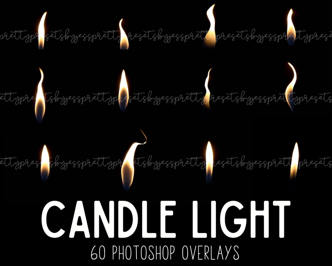 Candle Flame Overlays Light for Photoshop Editing Halloween - Etsy