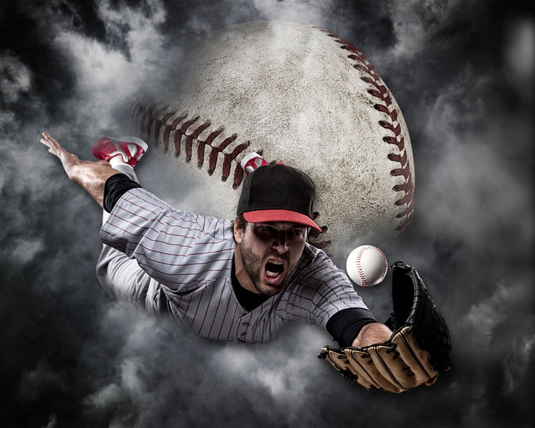 Digital Baseball Background, Sport Backgrounds, Baseball Banner ...