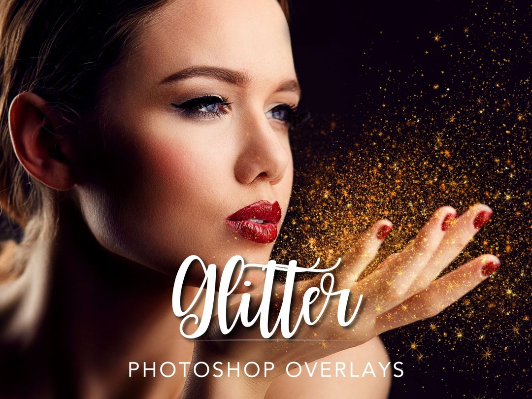 65 Glitter Overlay, Blowing Glitter Photoshop Overlay, Magic Glitter ...