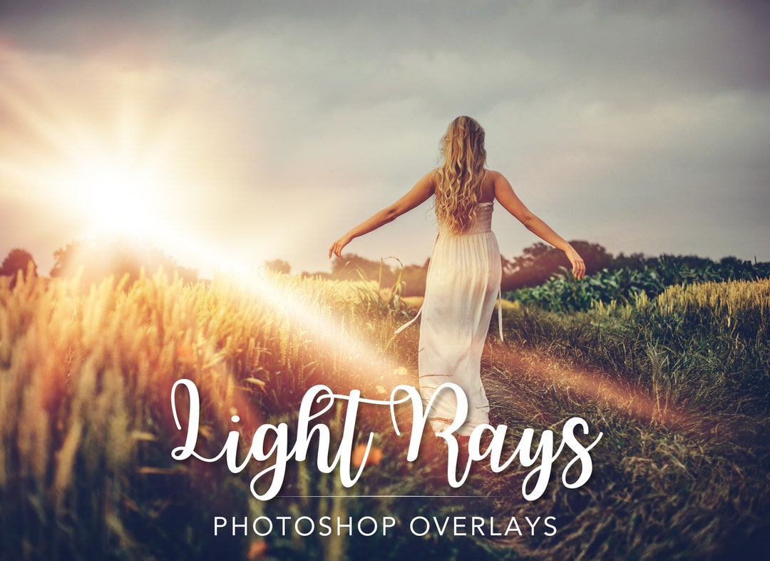 Digital Sunflare Overlay, Sun Rays for Photoshop, Overlay Light, Light ...