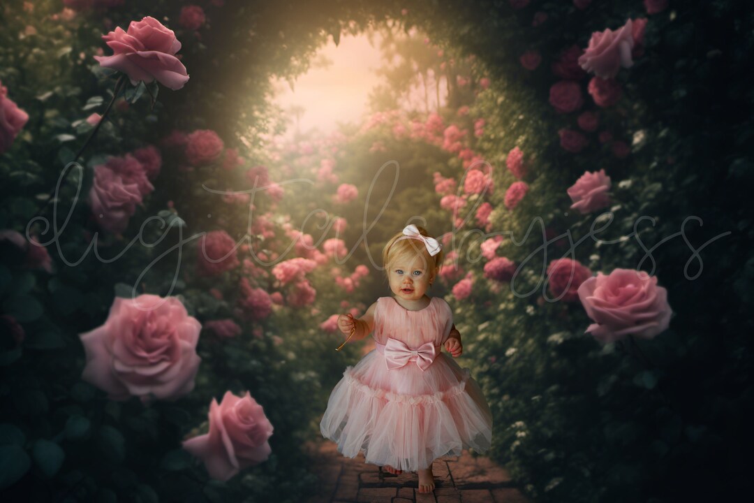 Rose Arch Digital Backdrop, Photography Composite, Flower Garden ...