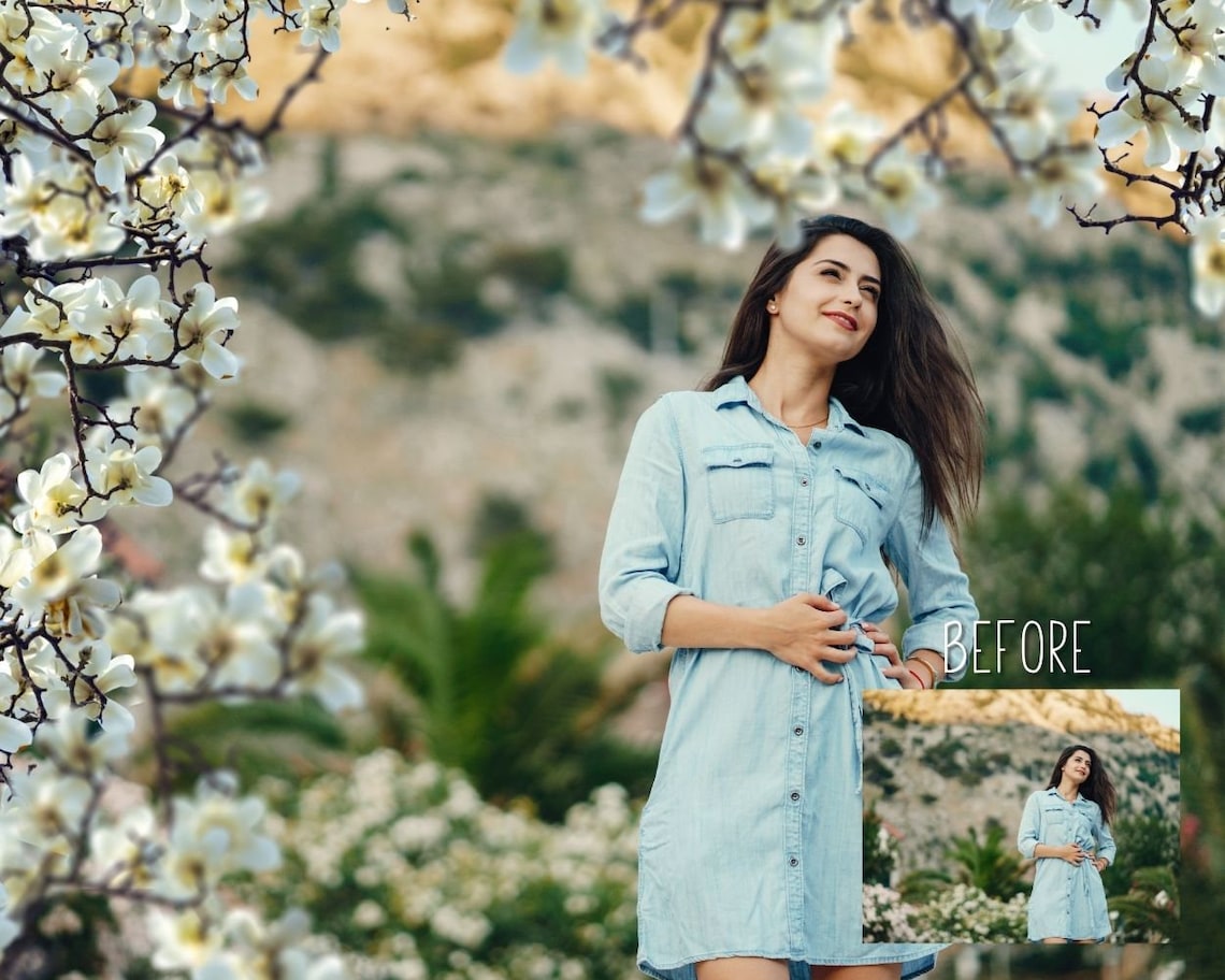 Cherry Blossom Flowers Overlay for Photoshop, Spring Photoshop ...