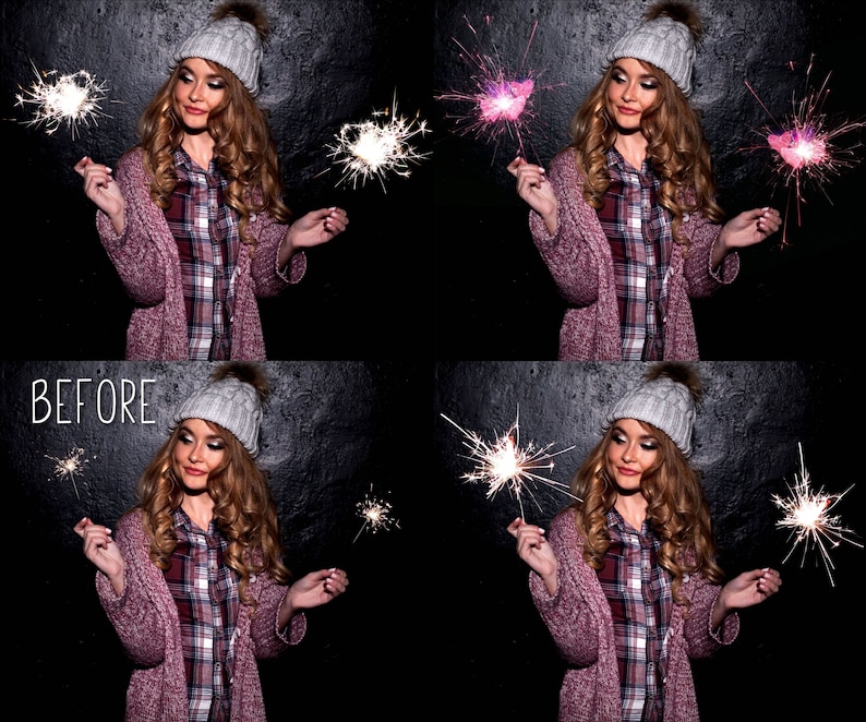Sparkler Overlay New Years Eve Spark Light Overlay Bokeh - Etsy