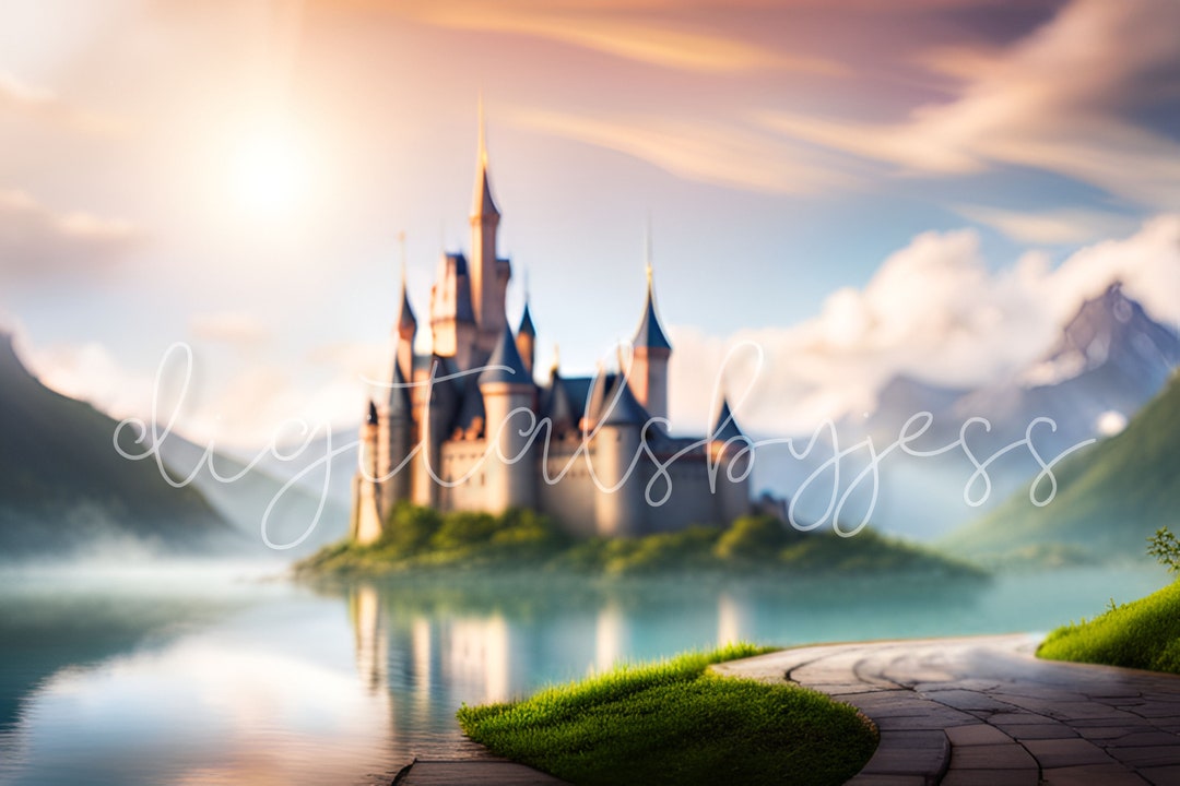 Digital Princess Castle Backdrop, Mystic Backdrop, Fantasy Backdrop ...