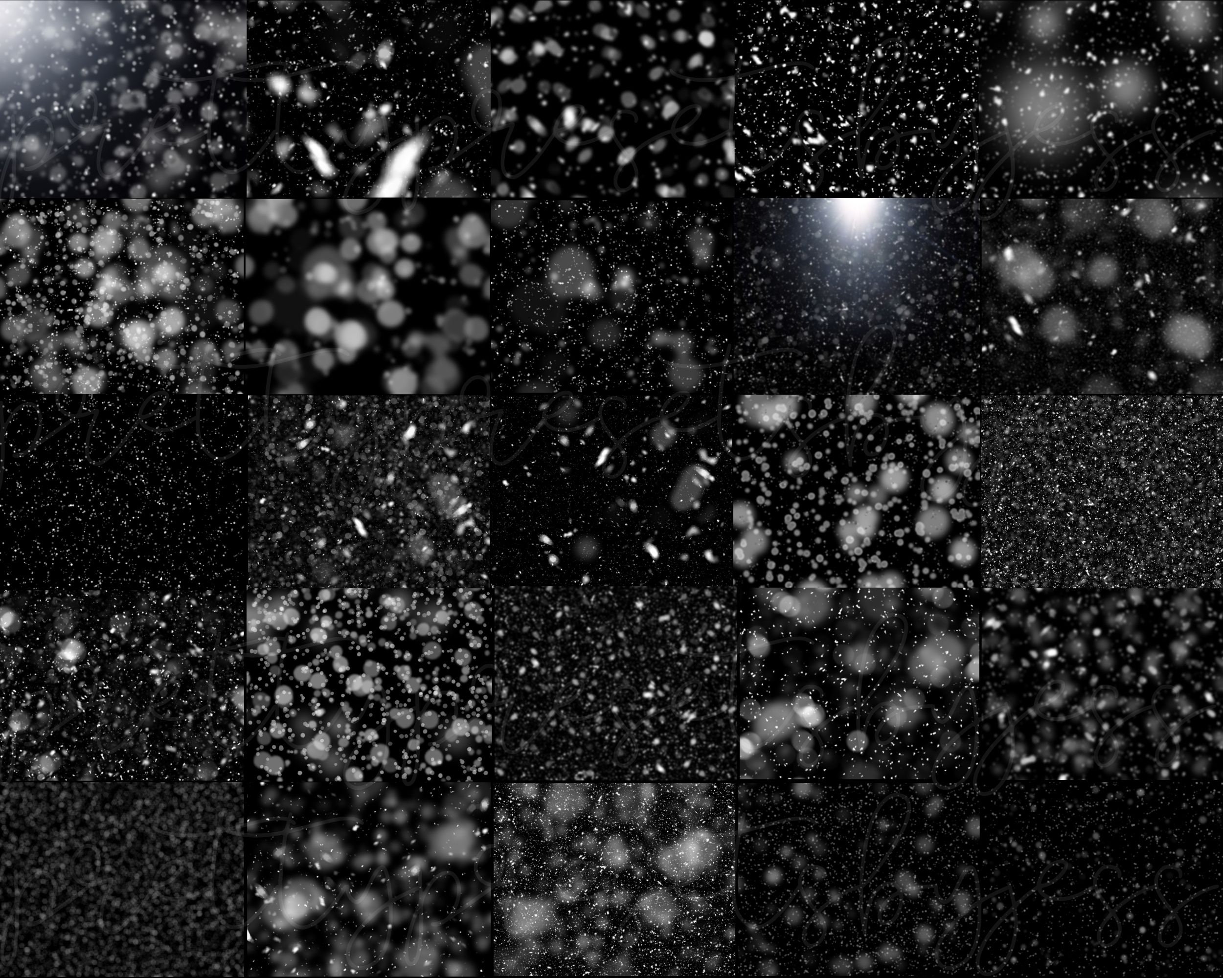 Bokeh Snow Overlays for Photoshop Snowflake Photoshop | Etsy