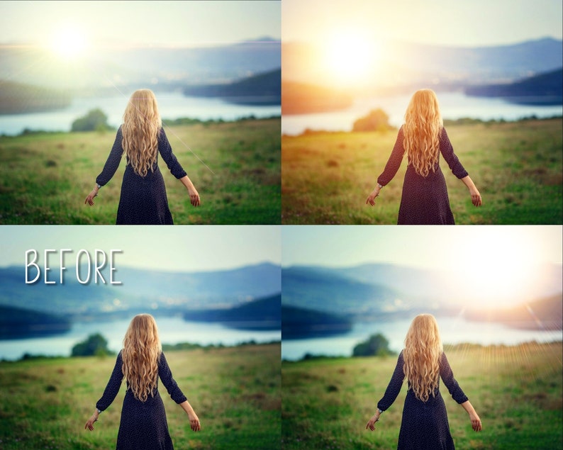 Sunlight Photoshop Overlays, Realistic Sun Overlay, Sun Rays Overlay ...