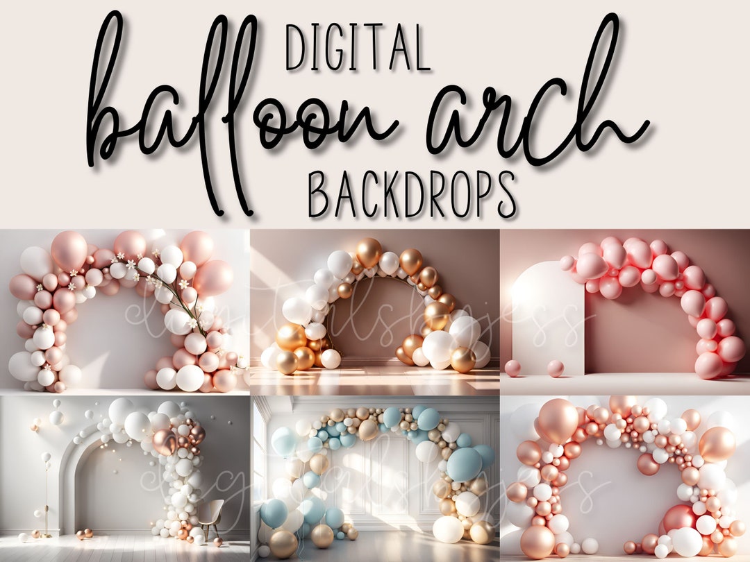 Balloon Digital Backdrop, Digital Photography Backdrop Bundle, Photo ...