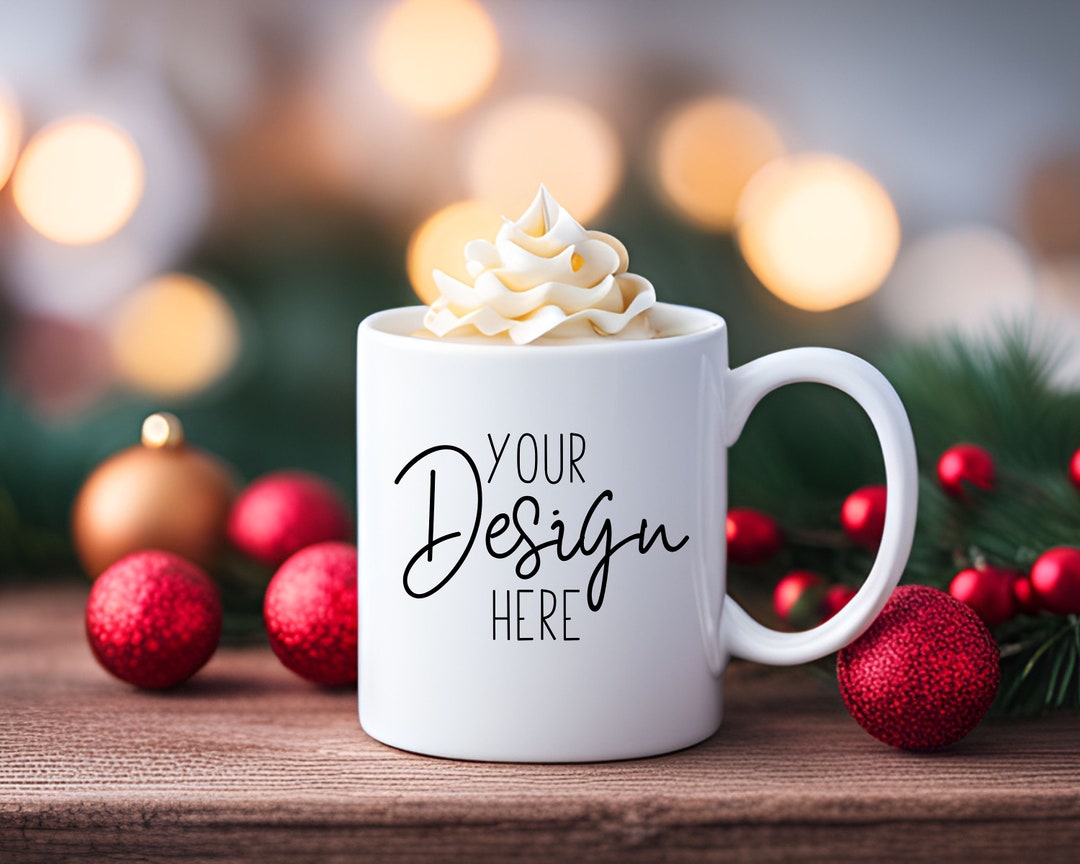 Christmas Mug Mock Up, 11oz Coffee Mug Mockup, Christmas Mug Mockup ...
