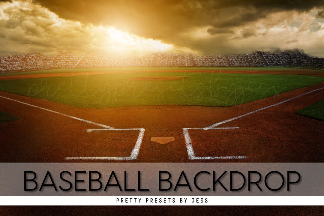 Baseball Digital Backdrop, Baseball Sunlight Digital Background, Smoky ...