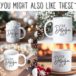 Printful Mug Mockup for Christmas Mug Designs, Coffee Mug SVG Christmas ...