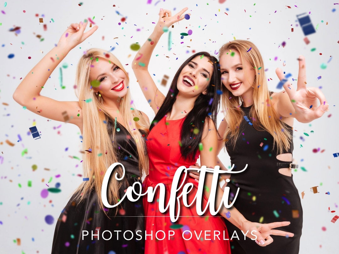 Confetti Photoshop Overlays, Confetti Overlays for Photoshop ...