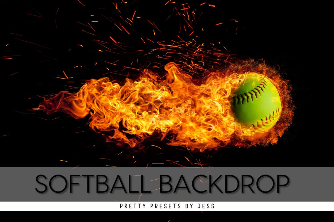 Softball Backdrop, Sports Digital Background, Sports Backdrop, Softball ...