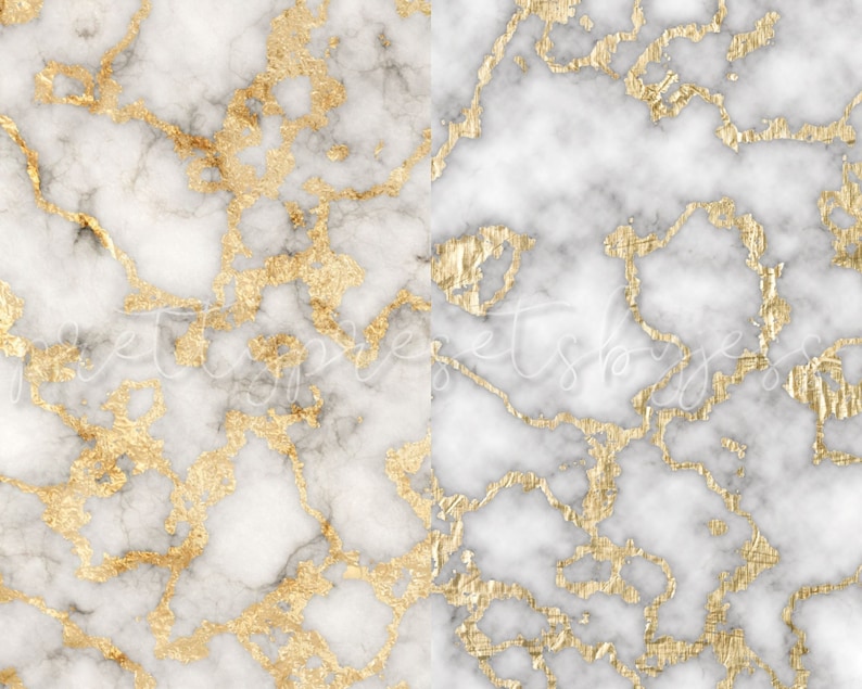 Gold Marble Digital Paper Gold Scrapbook Paper Marble - Etsy