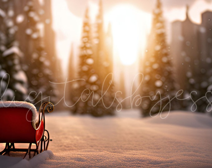Christmas Mail Box Digital Background, Whimsical Holiday Portrait ...