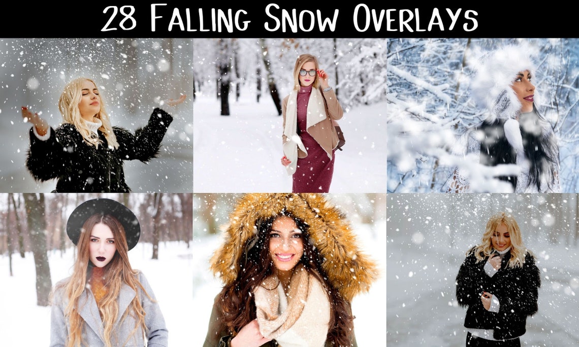 ULTIMATE Snow Overlay and Preset Bundle, Snow Overlay for Lightroom ...