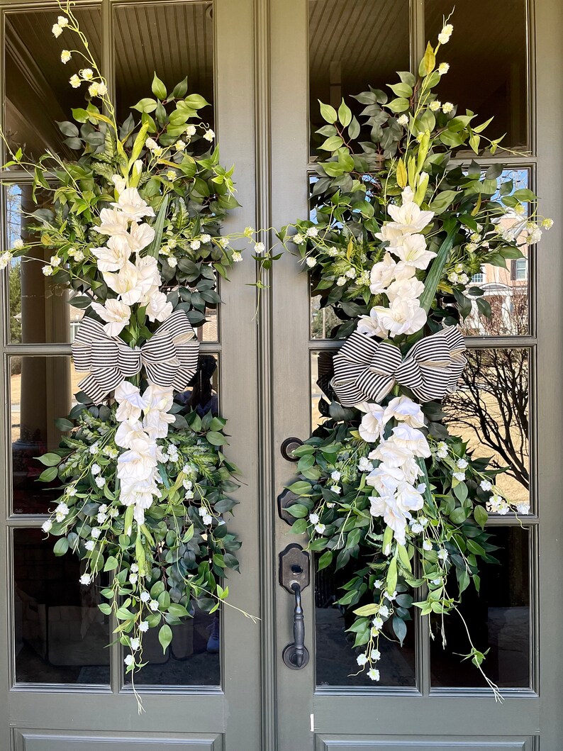 XL Spring & Summer Gladiola Swags for Double Doors Southern - Etsy