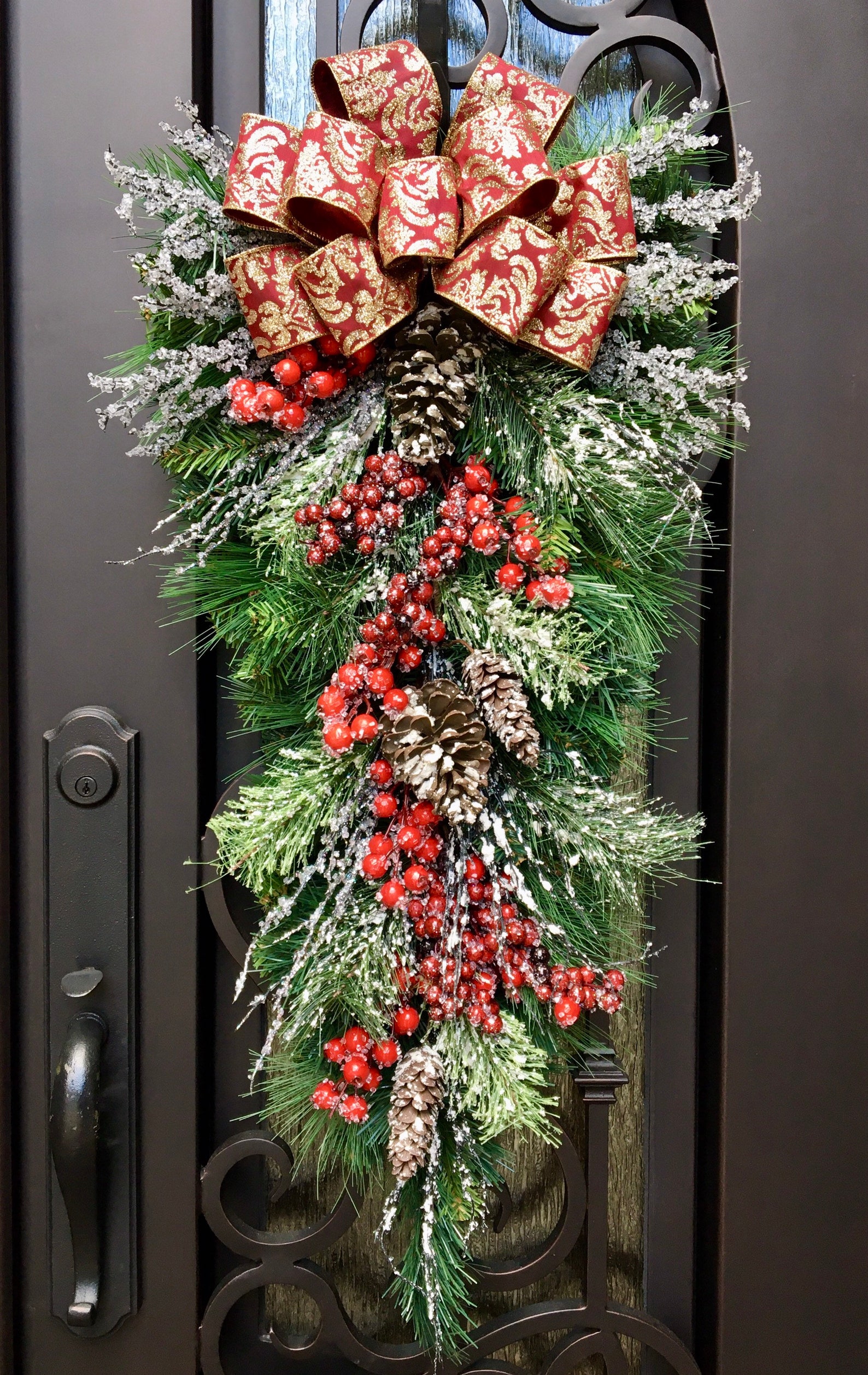 Elegant Large Christmas Swags for Front Double Doors Pine - Etsy