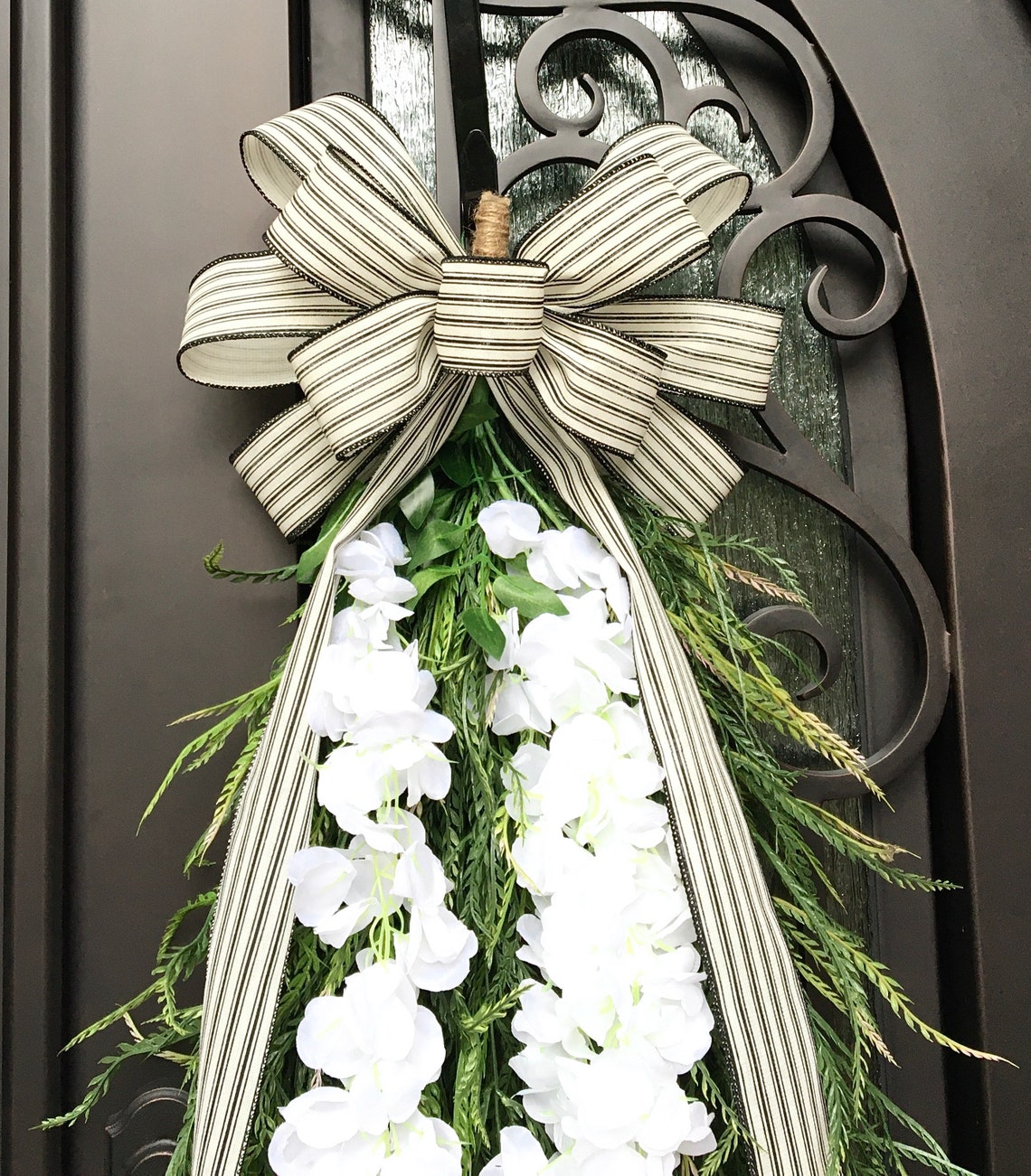 Extra Large Swags for Front Double Doors Grass and Garland - Etsy
