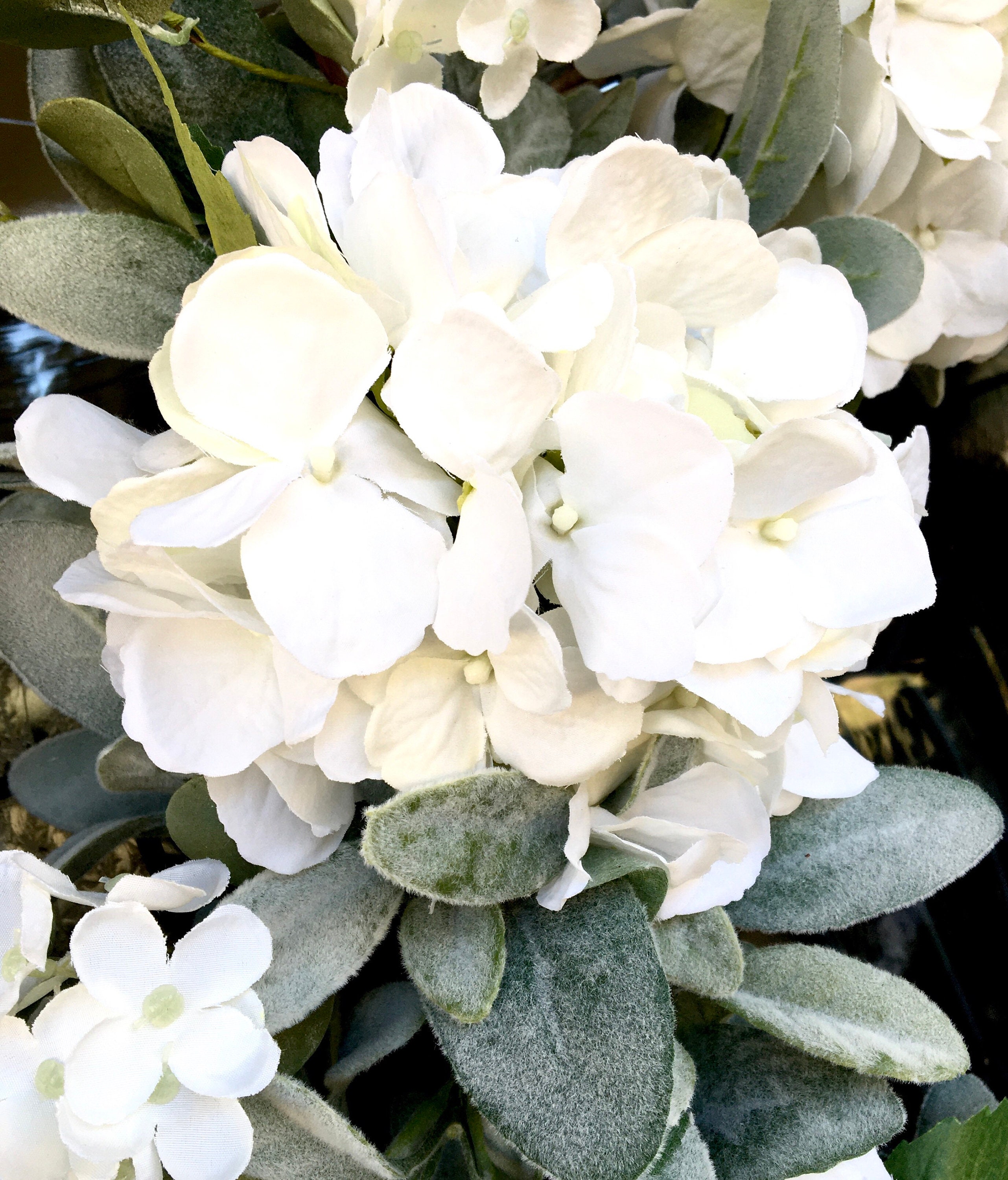 Extra Large Elegant White Wreaths for Double Doors, Country White ...