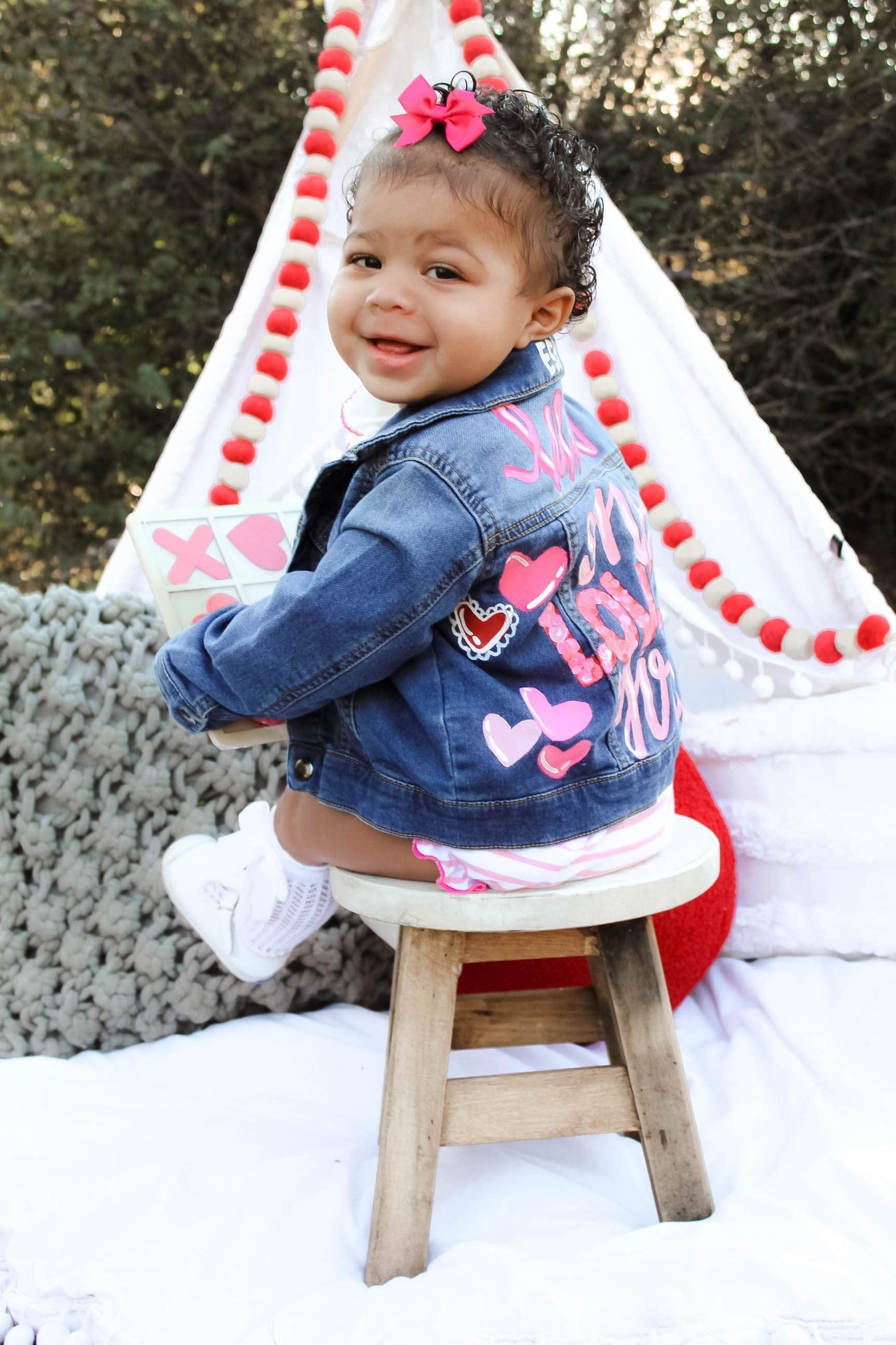 Toddler Denim Painted Jacket, Painted Blue Jean Jacket, Custom Denim ...
