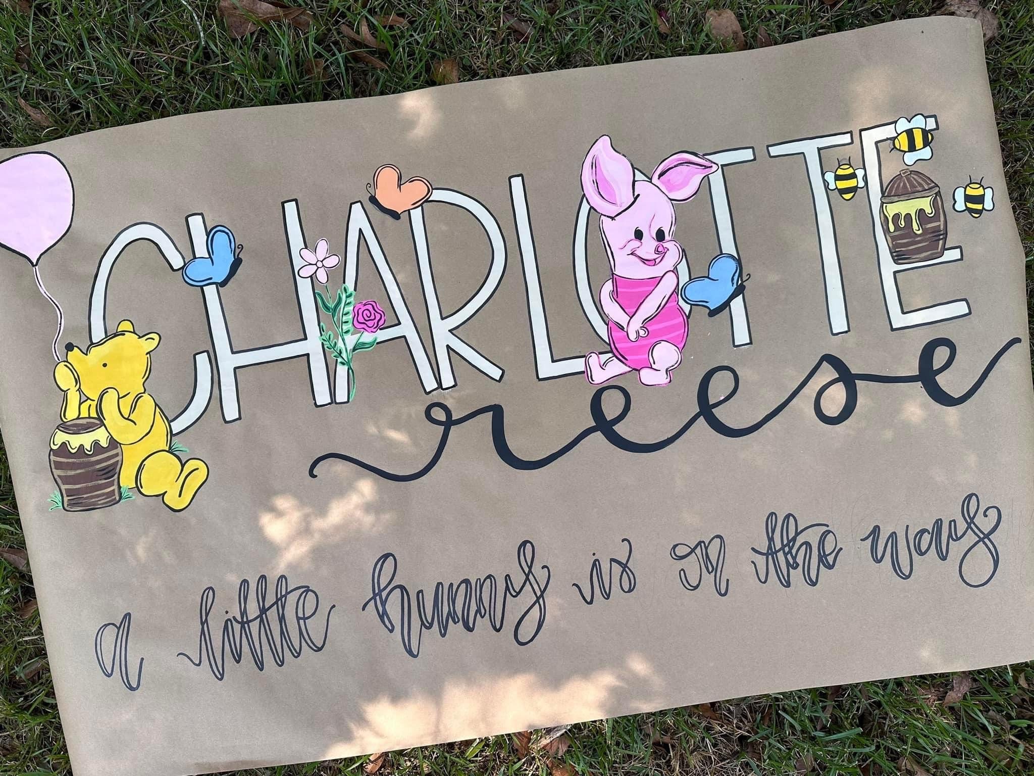 Shower Banners, Painted Brown Paper Banners, Painted Banners, Banners ...