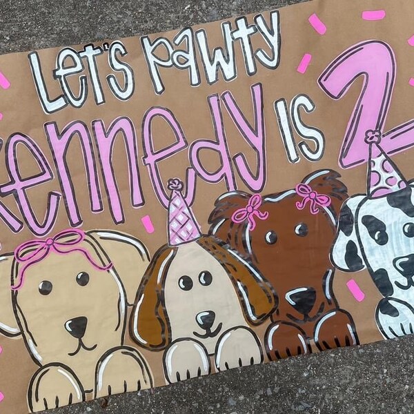 Dog Birthday Banner - Etsy