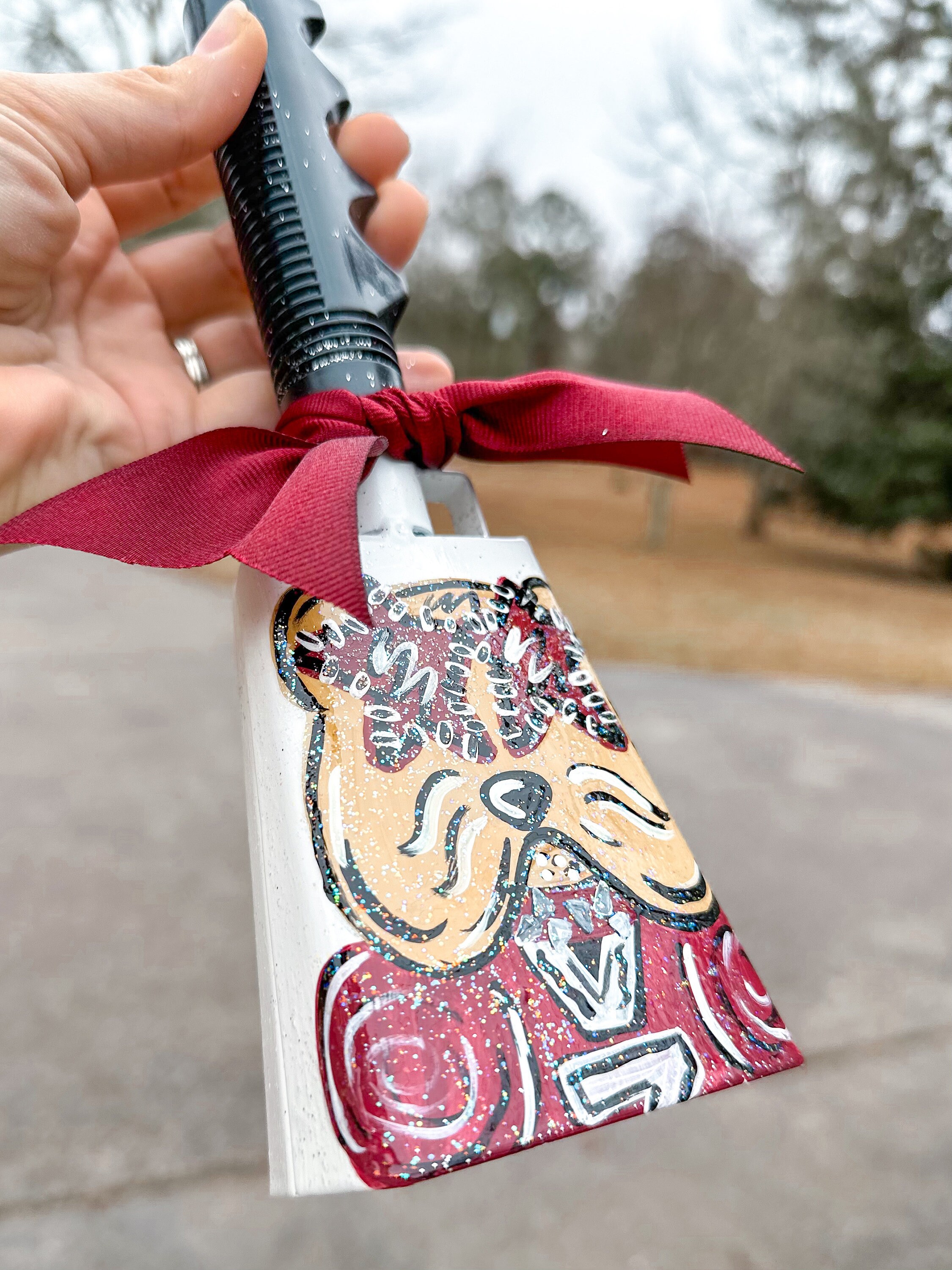 Glitter Cowbell, Painted Cowbell, Football Game Cowbell, Bulldogs ...