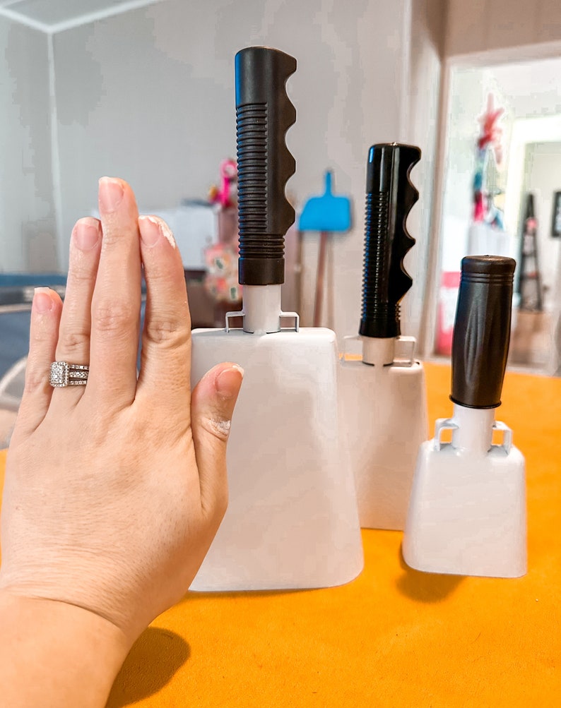 Glitter Preppy Mascot Bell, Painted Bell, Football Game Bell, Cow, Bell ...