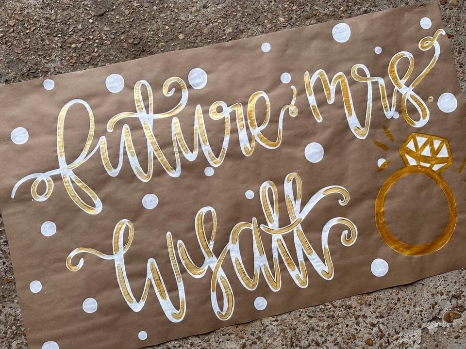 Shower Banners, Painted Brown Paper Banners, Painted Banners, Banners ...