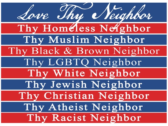 Love Thy Neighbor Yard Sign | Etsy