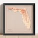 Florida Minimalist Relief Map | Florida Wall Art | Florida Framed Print ...