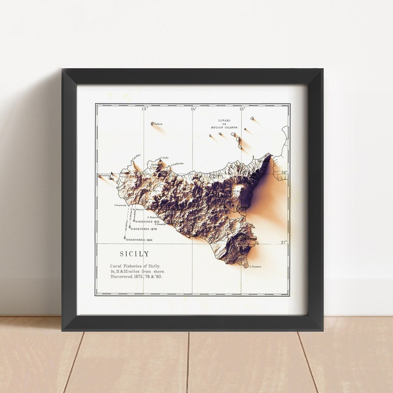 Three Maps Frame - Etsy UK