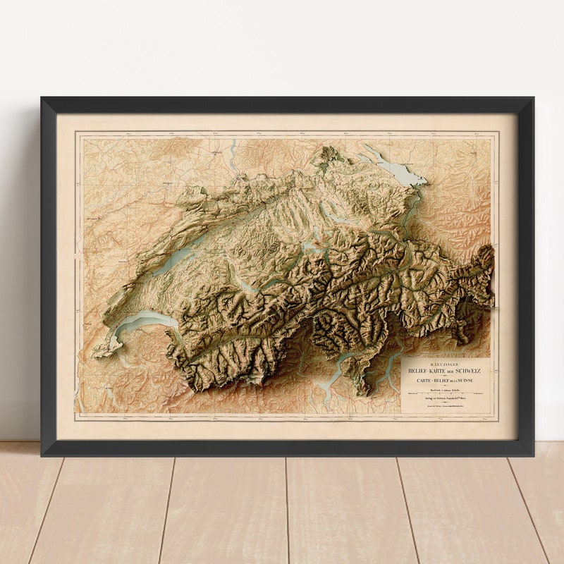 Switzerland Relief - Etsy UK
