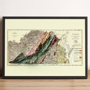 Virginia Map Virginia Relief Map Vintage Map of Virginia Virginia Print ...