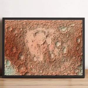 Moon Map Moon Relief Map Moon Vintage Map Moon Print Moon Topographic ...