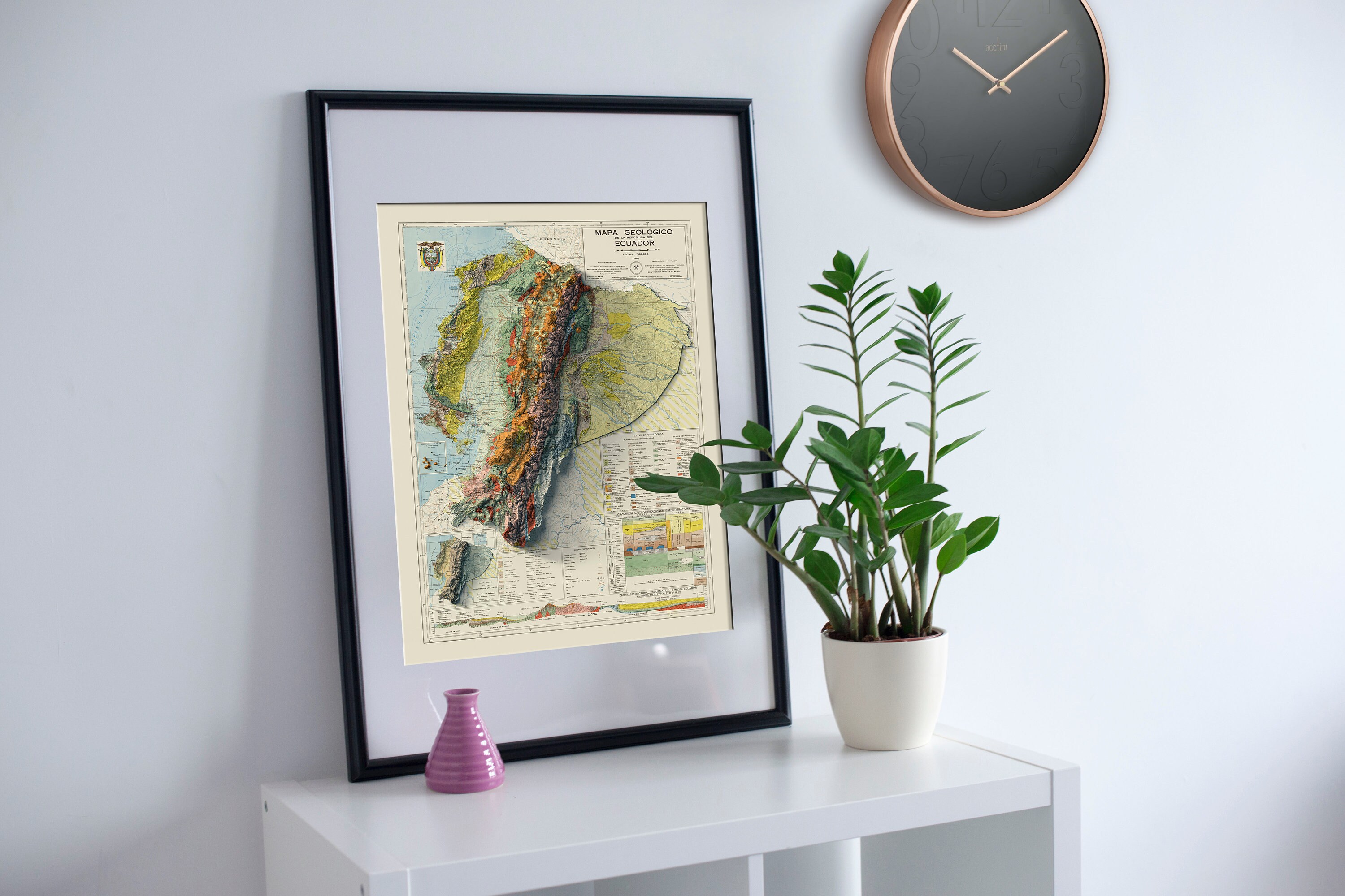 Ecuador Map, Ecuador Printable Map, Ecuador Relief Map, Ecuador Vintage ...