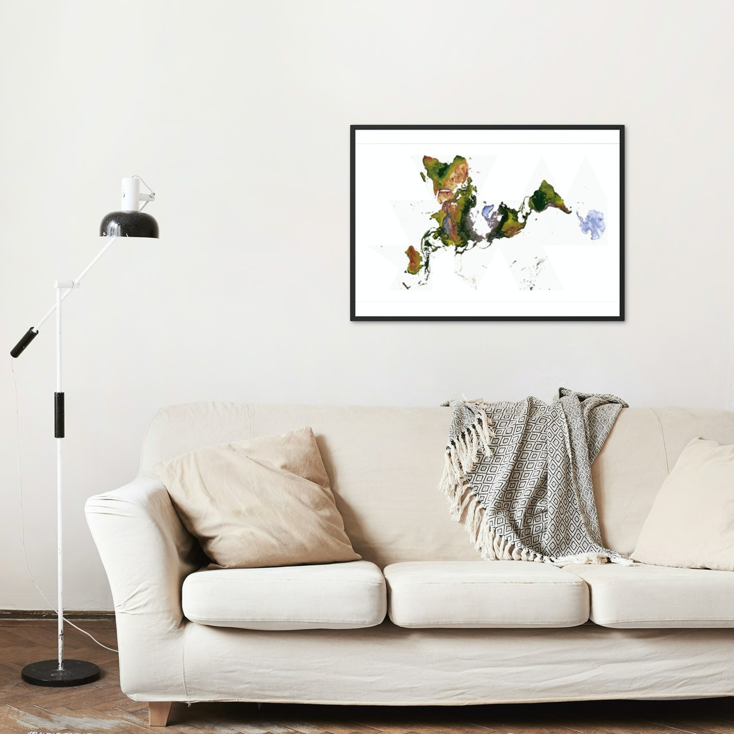 World Map Fuller Projection World Map Vintage Printable - Etsy