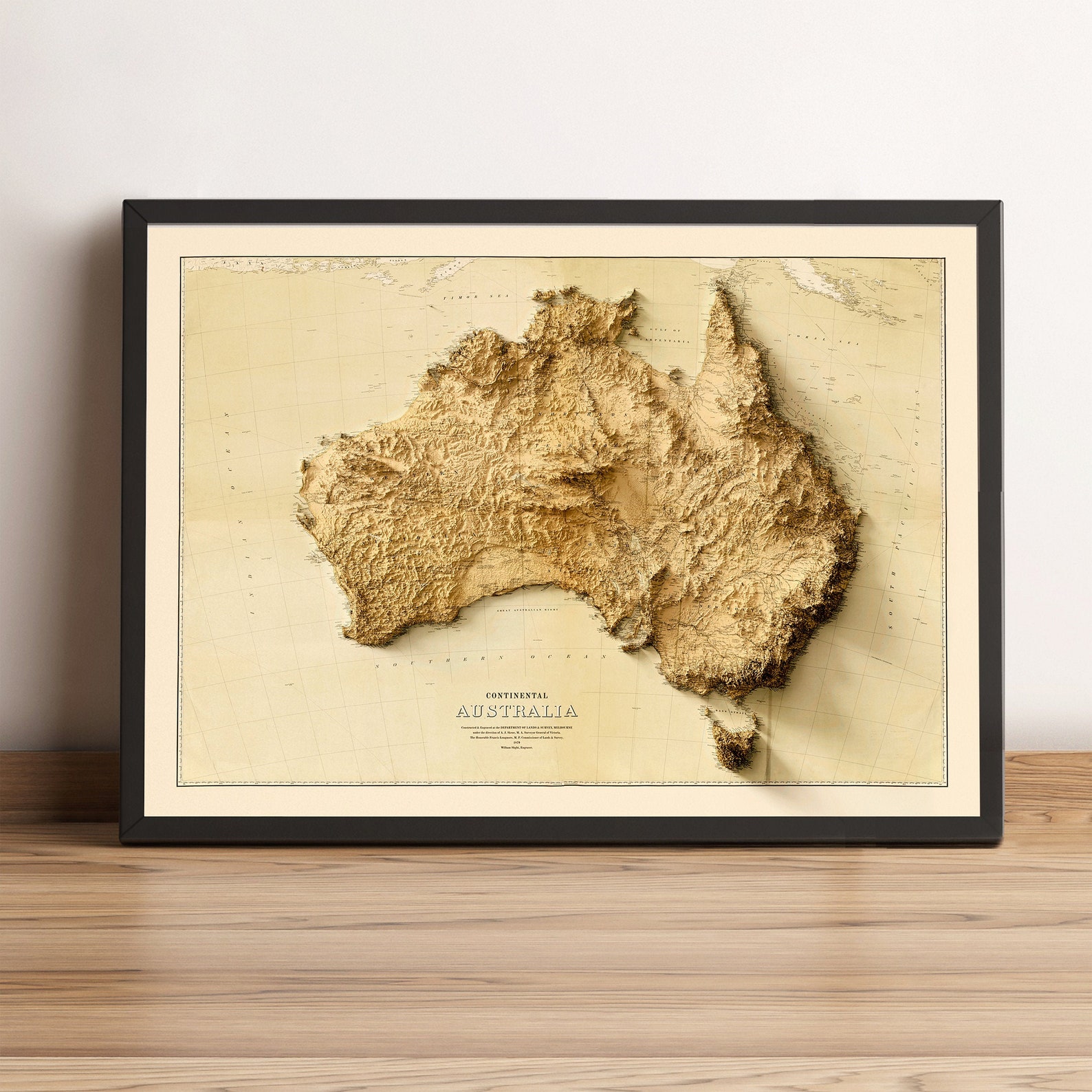 Australia Map Australia Relief Map Vintage Map of - Etsy Australia