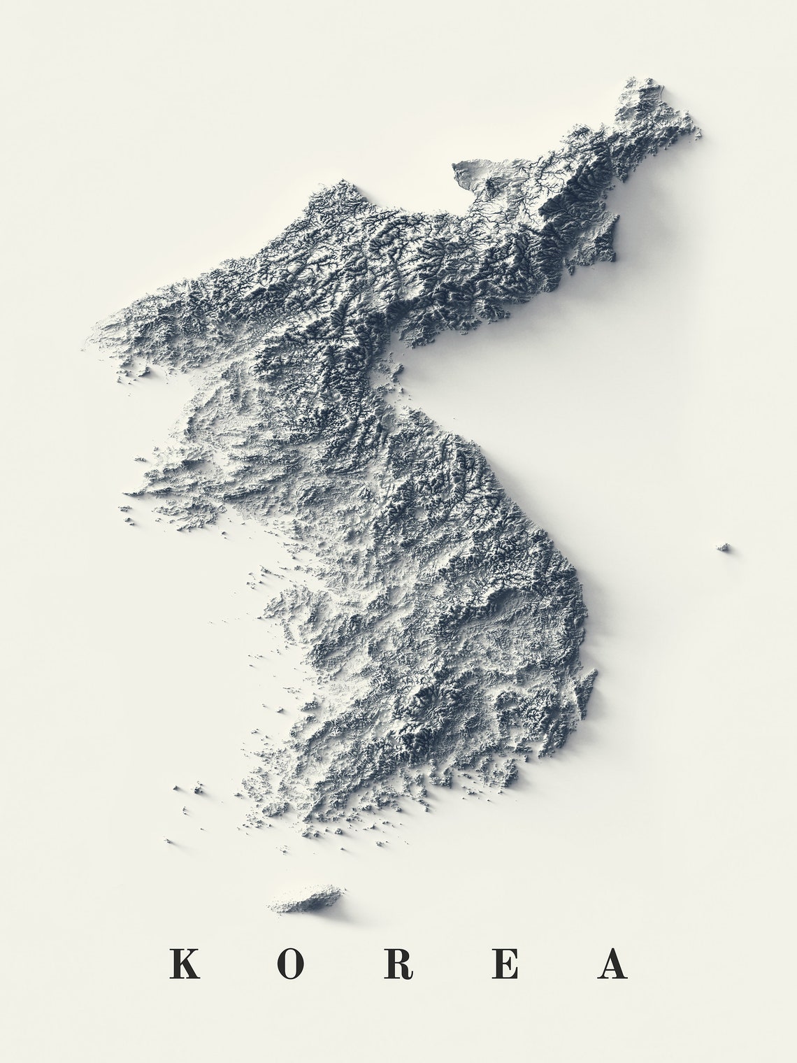 Koreas Map set With Two Maps, South Korea Relief Map, North Korea ...