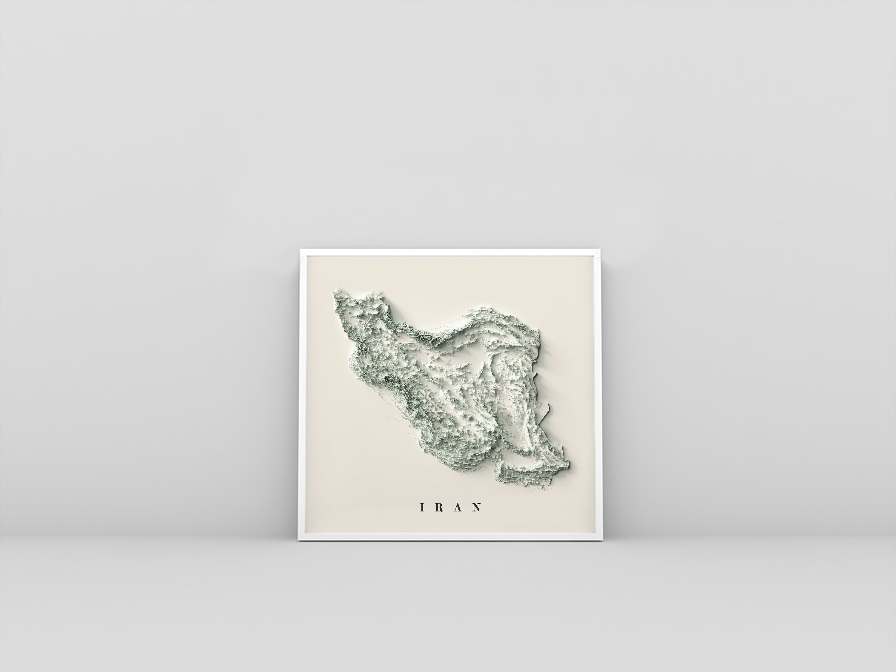Iran Map, Iran Relief Map, Iran Wall Decor, Iran Minimalist Map, Iran ...
