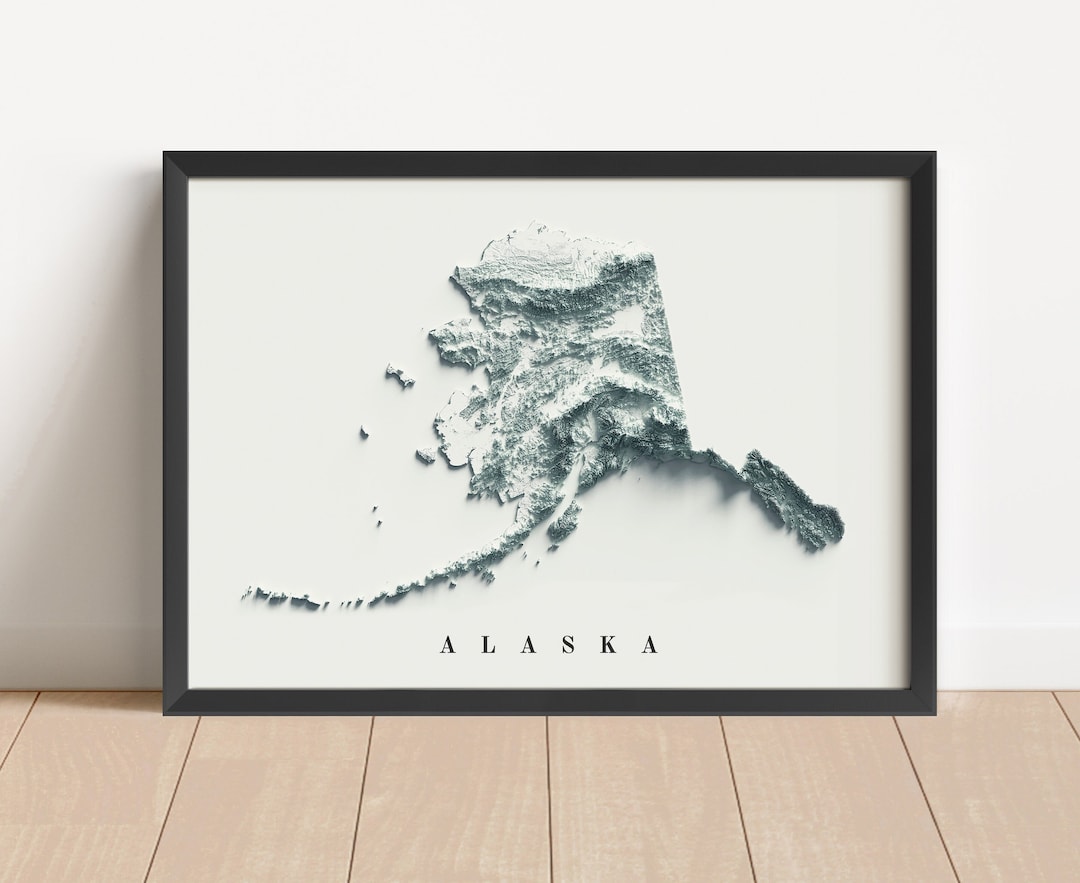 alaska wall map