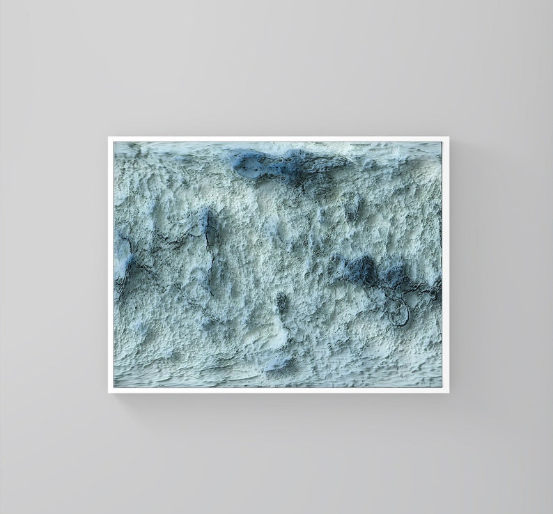 Venus (planet) Minimalist Relief Map | Venus Wall Art | Venus Framed ...