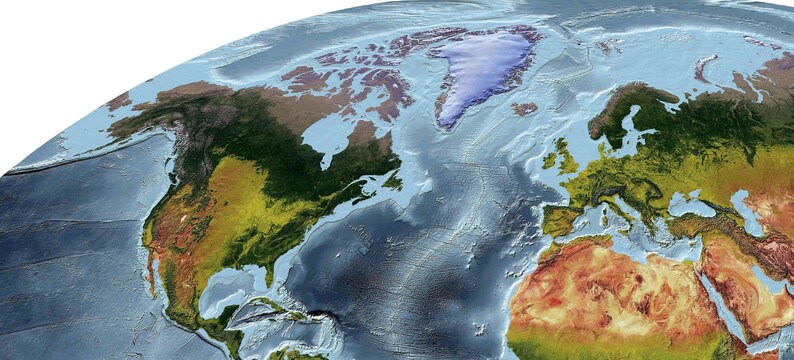 Loximuthal Projection World Map | Earth Map Print for Home Decor - Etsy