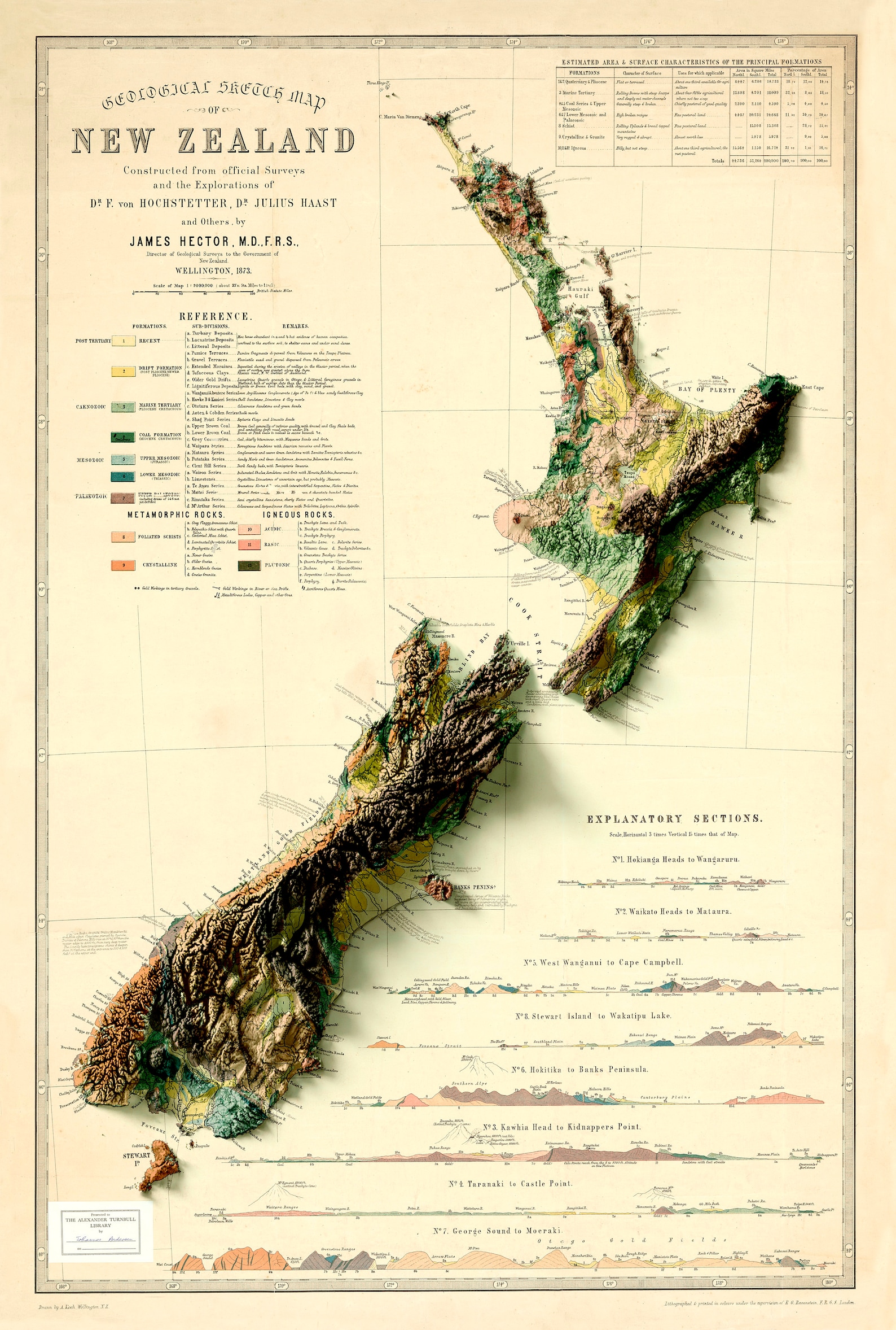 Neuseeländische Landkarte Relief karte von Neuseeland | Etsy