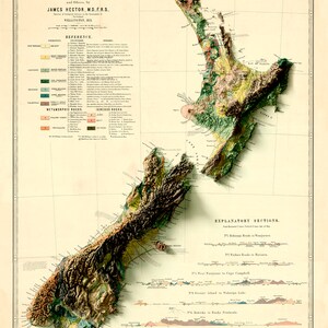 New Zealand Map Relief Map of New Zealand Geological Map of New Zealand ...