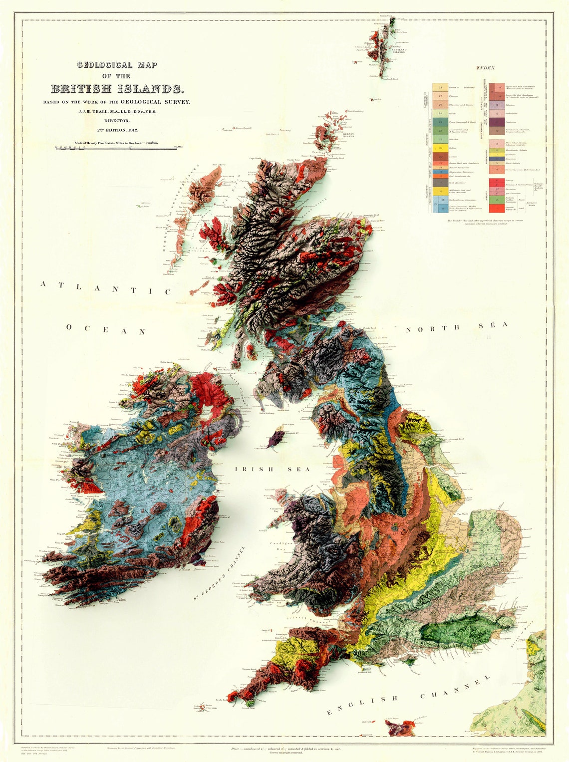England Map, England Relief Map, Ireland Map, British Islands ...