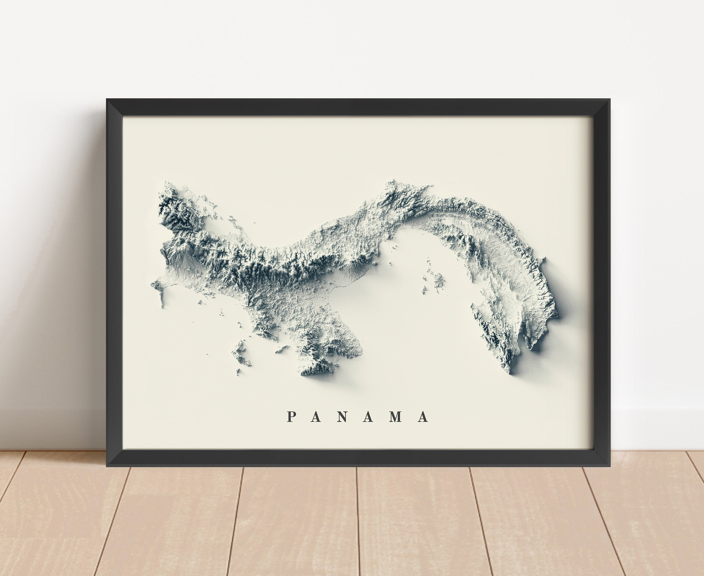 Mapa de Panamá, Mapa en Relieve de Panamá, Decoración del Muro de ...