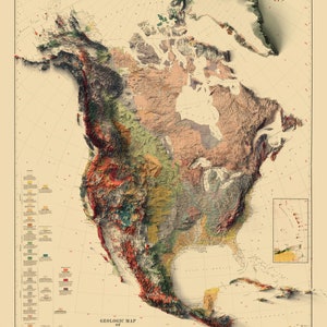 North America Map North America Relief Map North America Geological Map ...