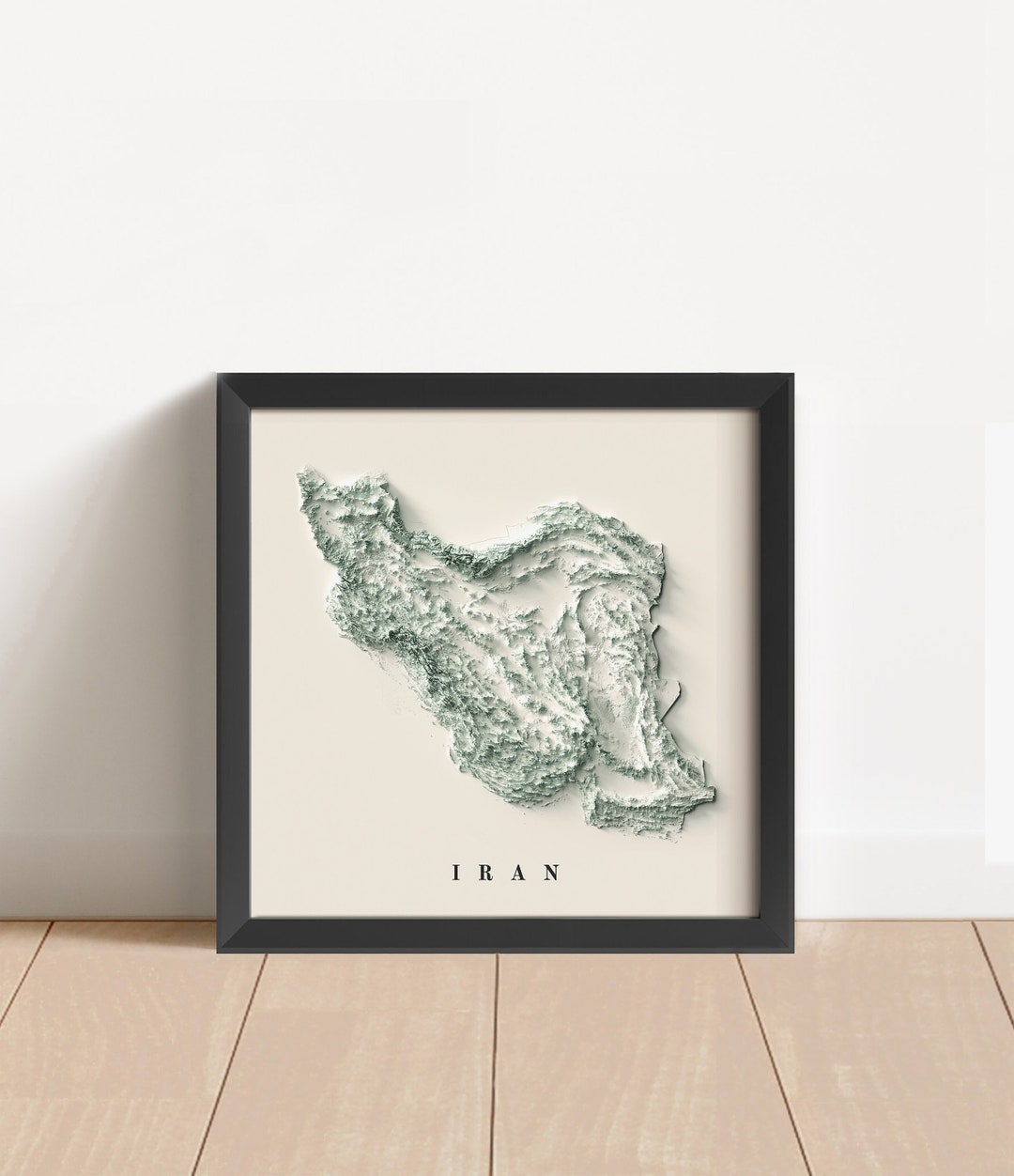 Iran Map, Iran Relief Map, Iran Wall Decor, Iran Minimalist Map, Iran ...